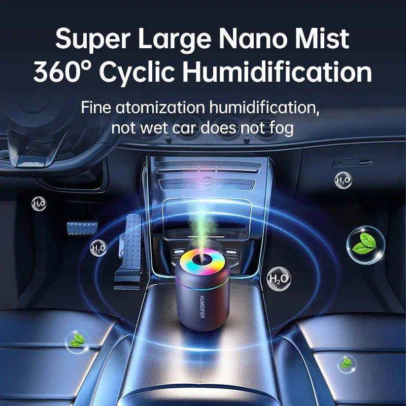 Car Mini Air Humidifier 180ML USB Electric Aroma Diffuser Essential Oi ...