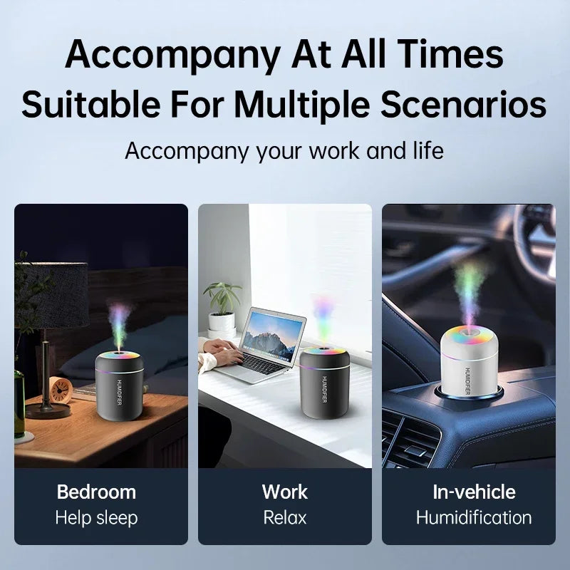 Car Mini Air Humidifier 180ML USB Electric Aroma Diffuser Essential Oi ...